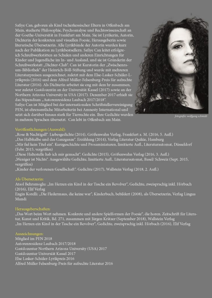 Schreibwerkstatt Nürnberg 2019 | SAFIYE CAN